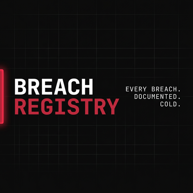 BreachRegistry | Every breach. Documented. Cold.
